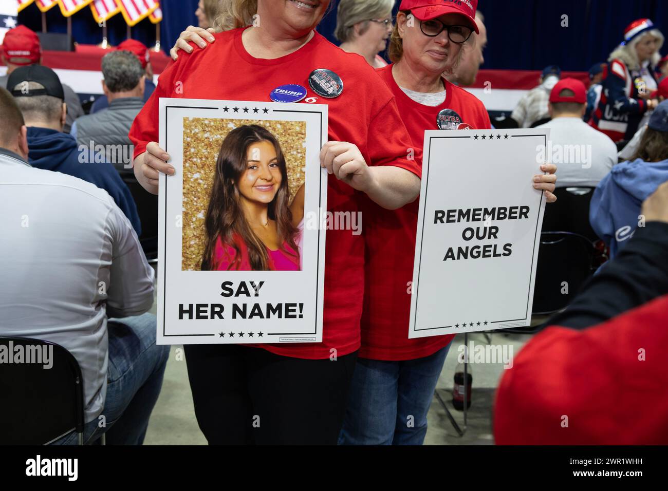 Rome, Georgia, USA. 9th Mar, 2024. Trump supporters with posters ...