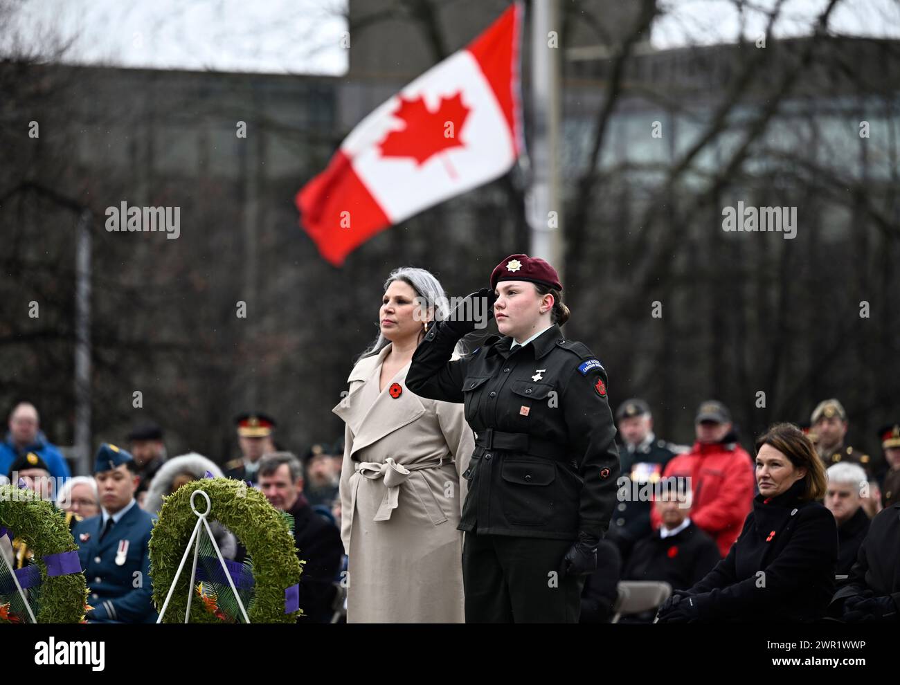 Ottawa, Canada. 10th Mar, 2024. Retired master corporal Marcie Ila Lane ...