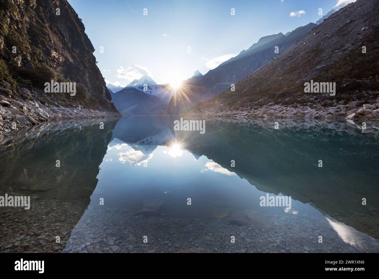 Beautiful lake Paron in Cordillera Blanca, Peru, South America Stock ...