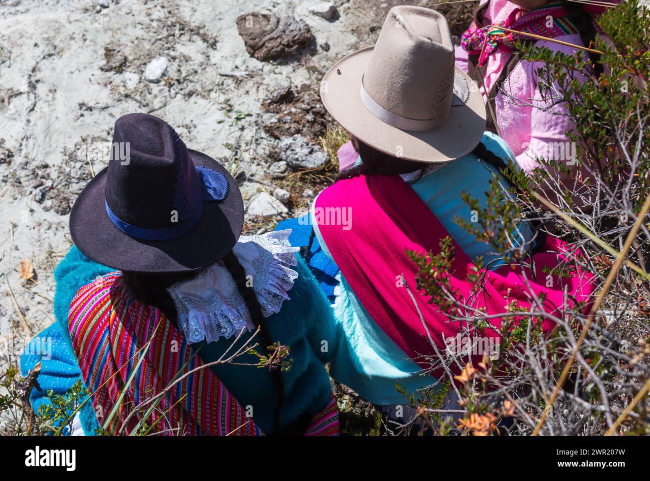 Local people in traditional clothing in Peru, South America Stock Photo ...