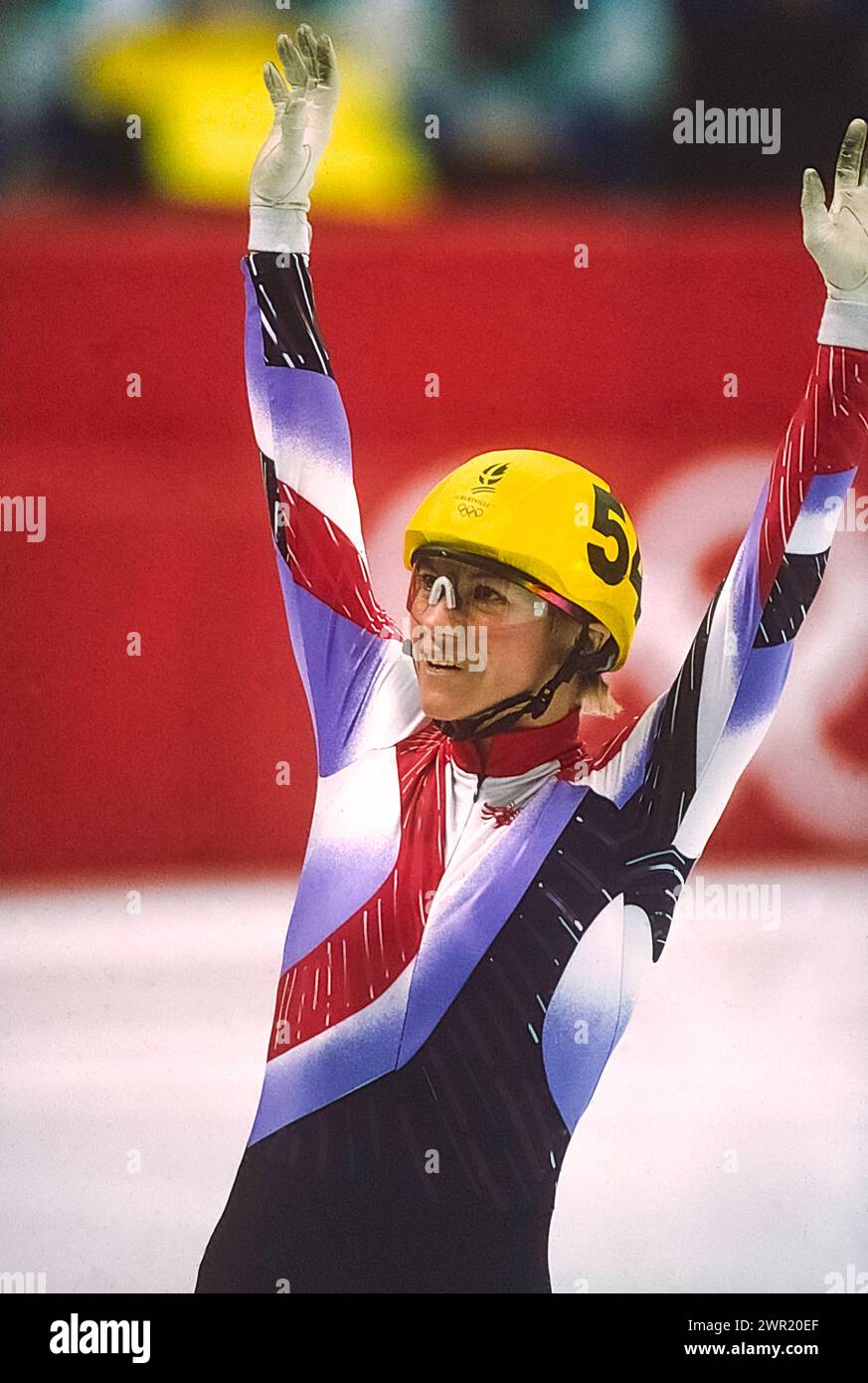 Cathy Turner (USA) wins the gold medal in the Women's 500m in Short ...