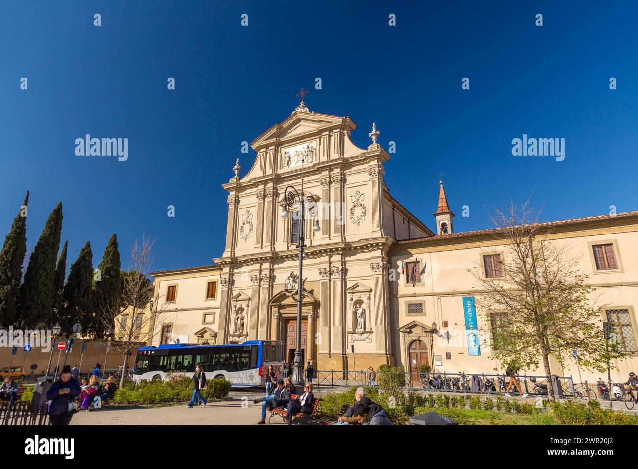 Florence, Italy - April 6, 2022: Piazza San Marco is a square in the ...