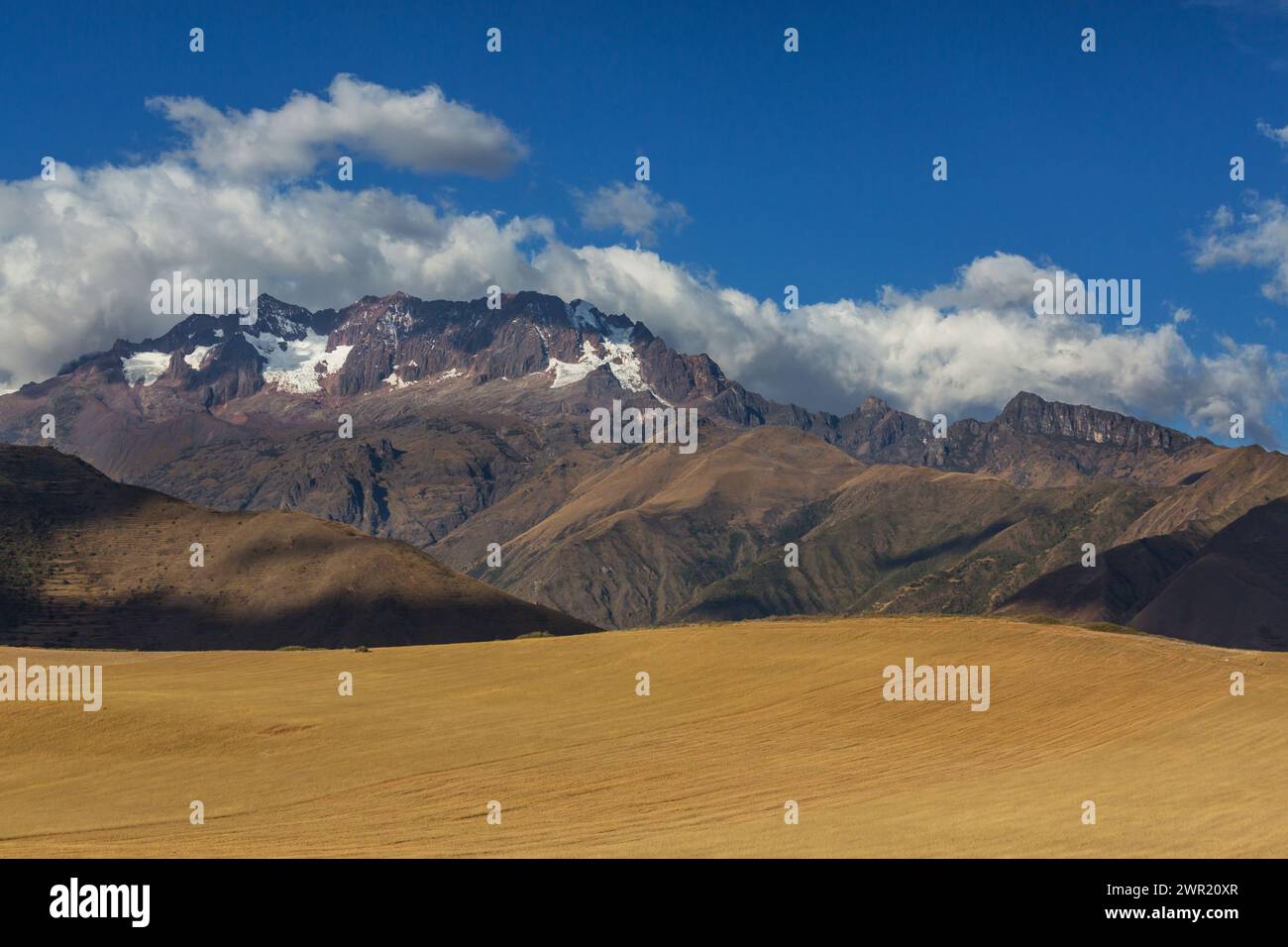 Rural landscapes in Cordillera de Los Andes, Peru, South America Stock ...