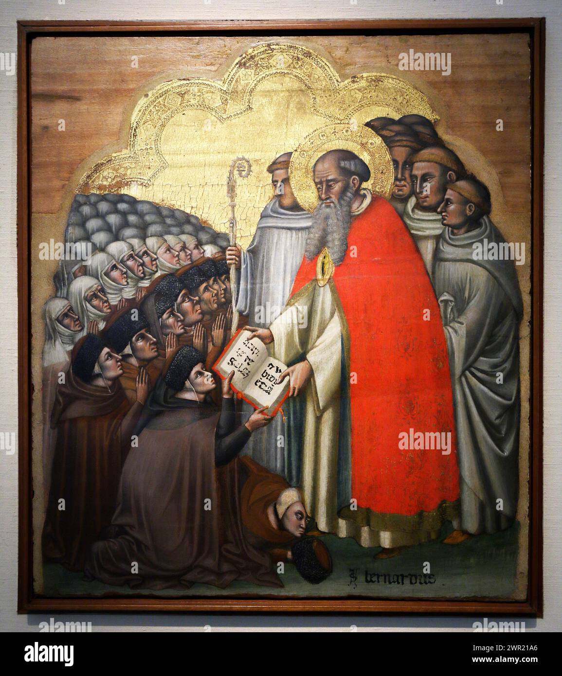 Saint bernard delivers the monastic rule hi-res stock photography and ...