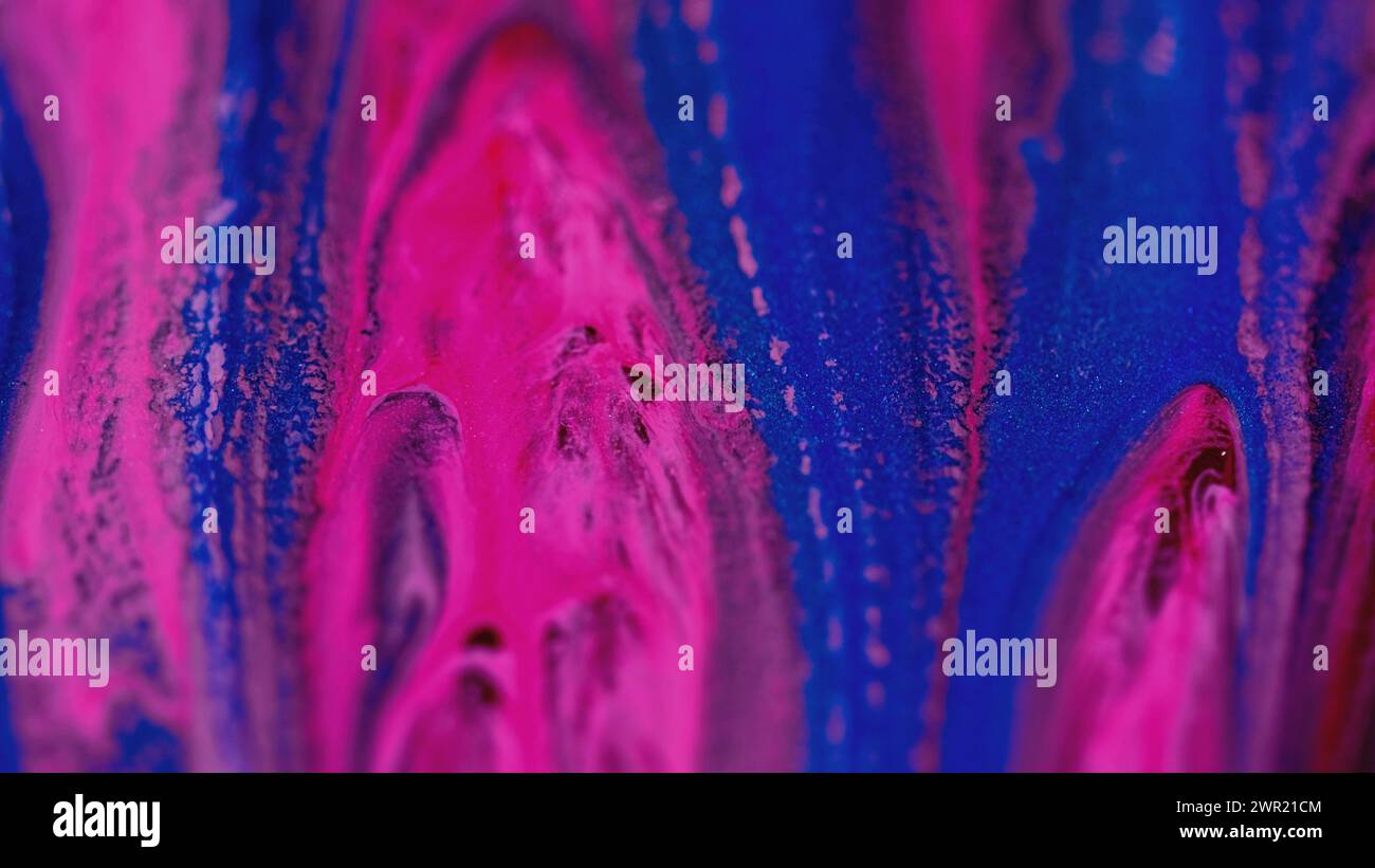 Color gel drip paint mix vivid pink blue oil blend Stock Photo - Alamy