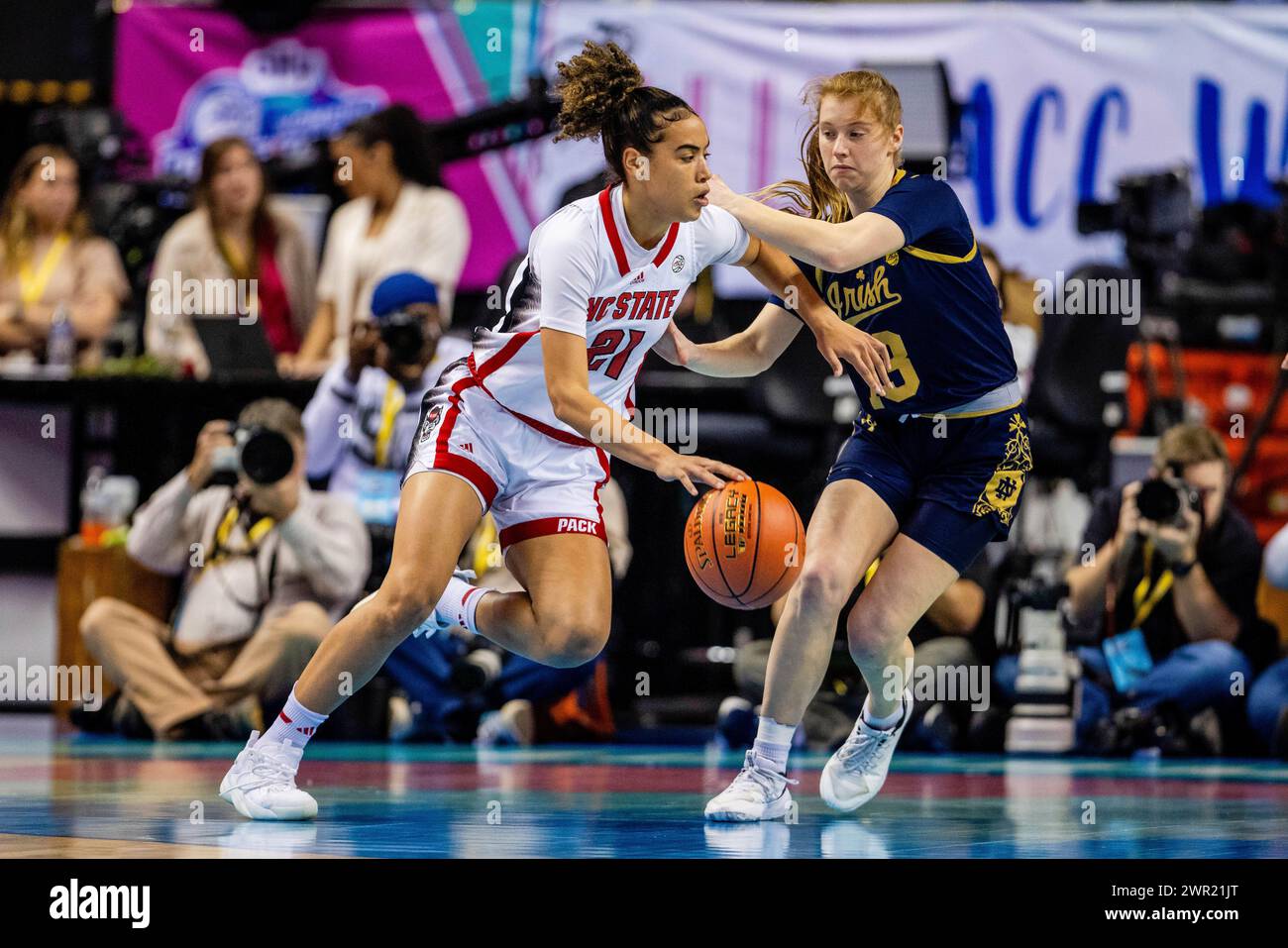 March 10, 2024: NC State Wolfpack guard Madison Hayes (21) drives ...