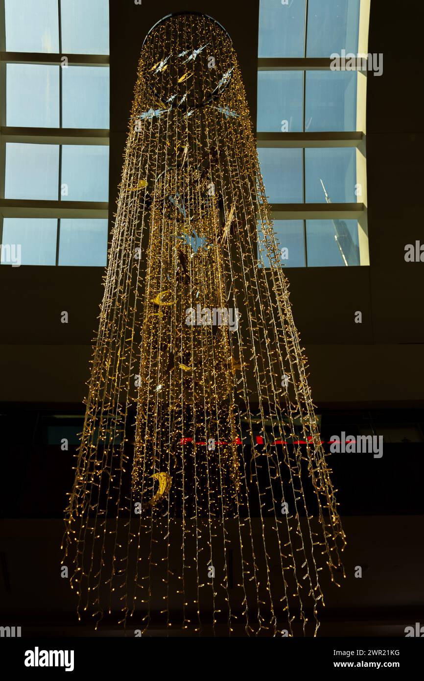 Big decorations lights from Dubai mall Stock Photo - Alamy