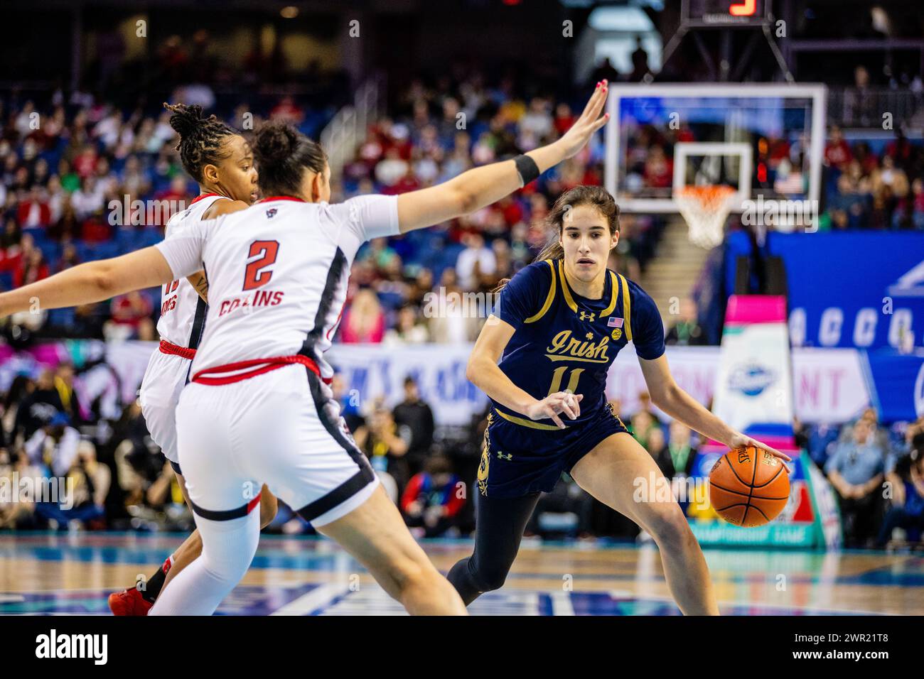 Greensboro, NC, USA. 10th Mar, 2024. Notre Dame Fighting Irish guard ...