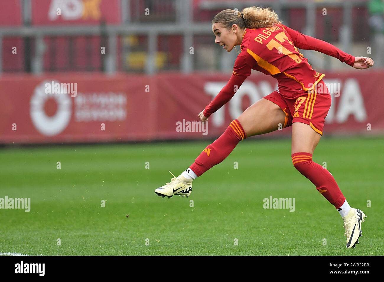 Roma, Lazio. 10th Mar, 2024. Alayah Pilgrim of AS Roma woman during the ...