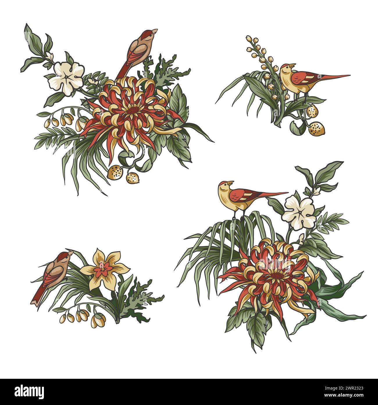 Chinoiserie Elements Stock Vector Images Alamy