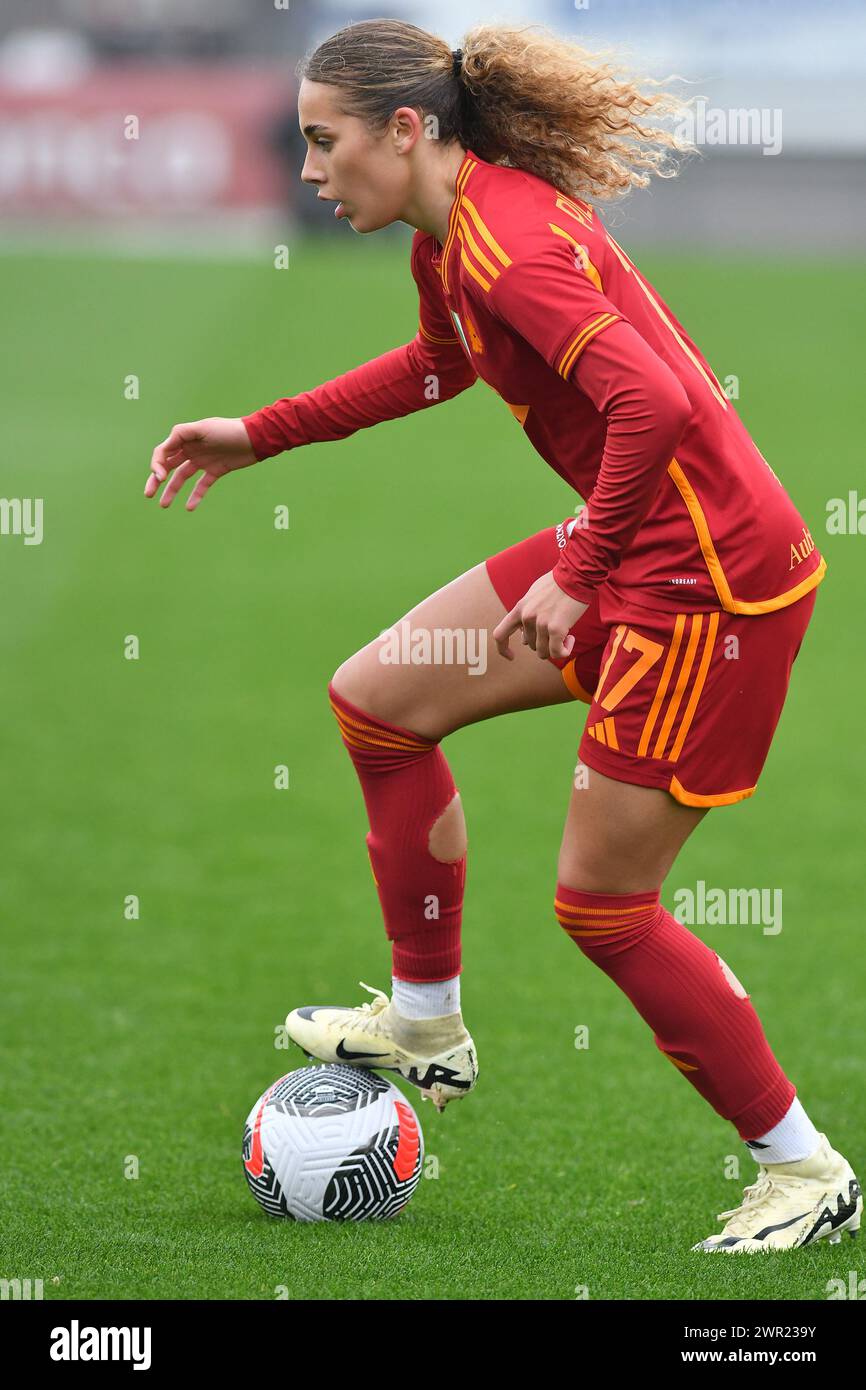 Roma, Lazio. 10th Mar, 2024. Alayah Pilgrim of AS Roma woman during the ...