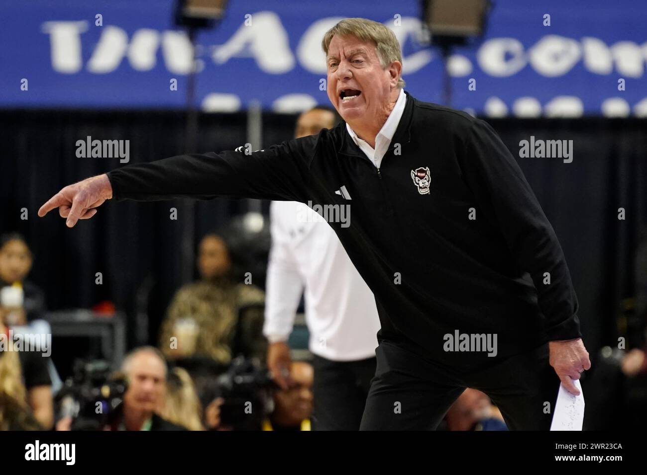 NC State head coach Wes Moore directs his team against Notre Dame ...