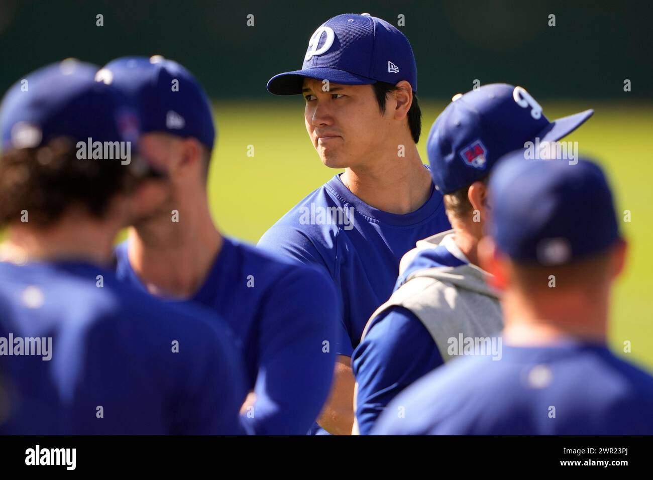 Los Angeles Dodgers designated hitter Shohei Ohtani participates in ...