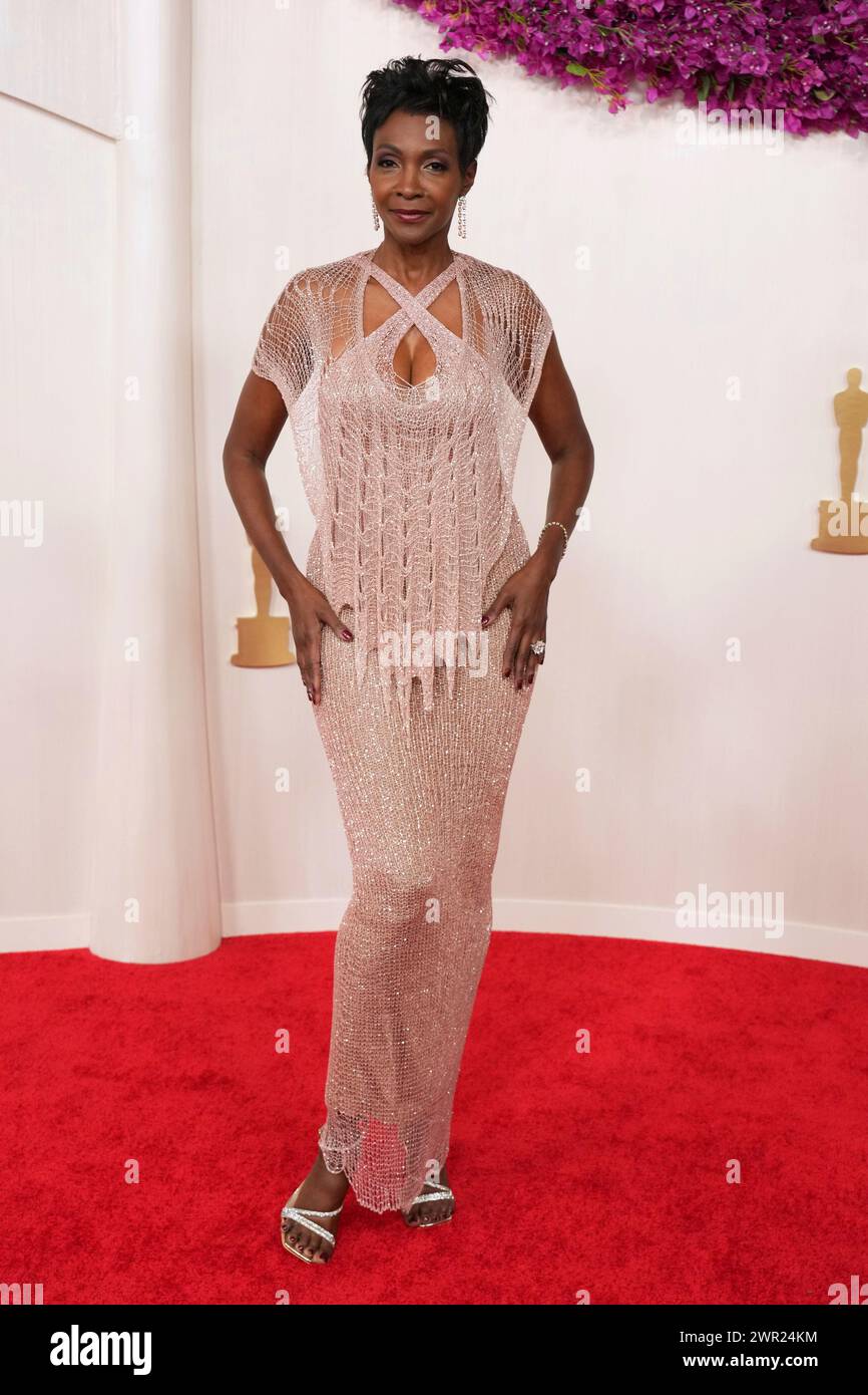Roshumba Williams arrives at the Oscars on Sunday, March 10, 2024, at ...