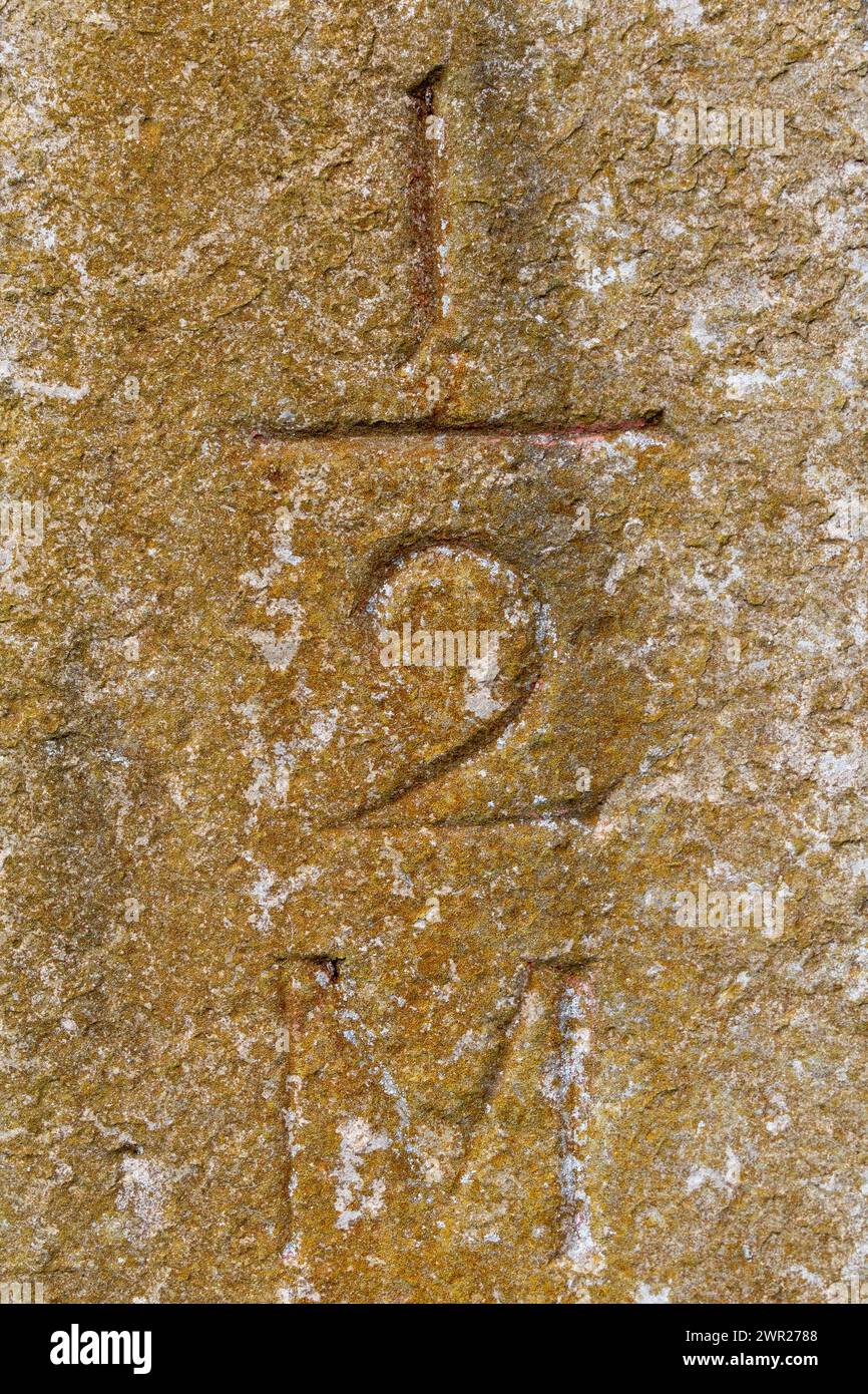 Old stone mile marker hi-res stock photography and images - Alamy