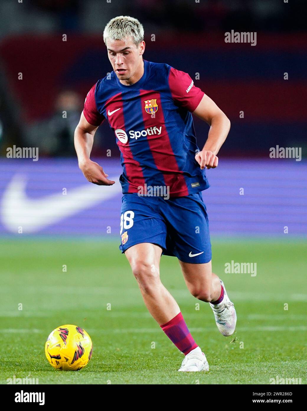 Barcelona, Spain. 08th Mar, 2024. Marc Guiu of FC Barcelona during the ...