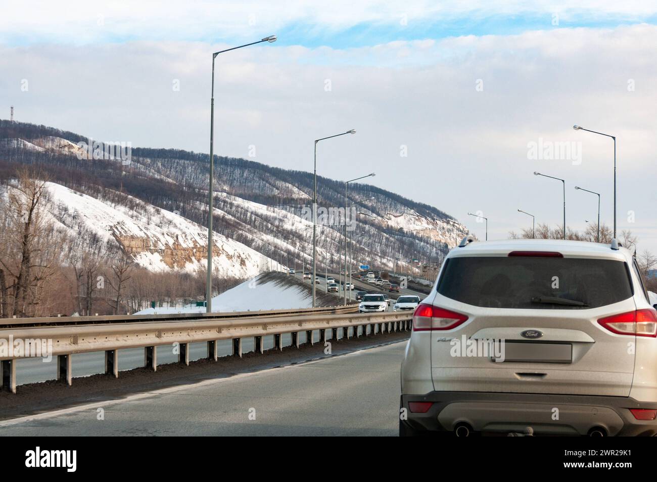 Views of the city of Samara, Russia View of Sokoli mountains and Tip ...
