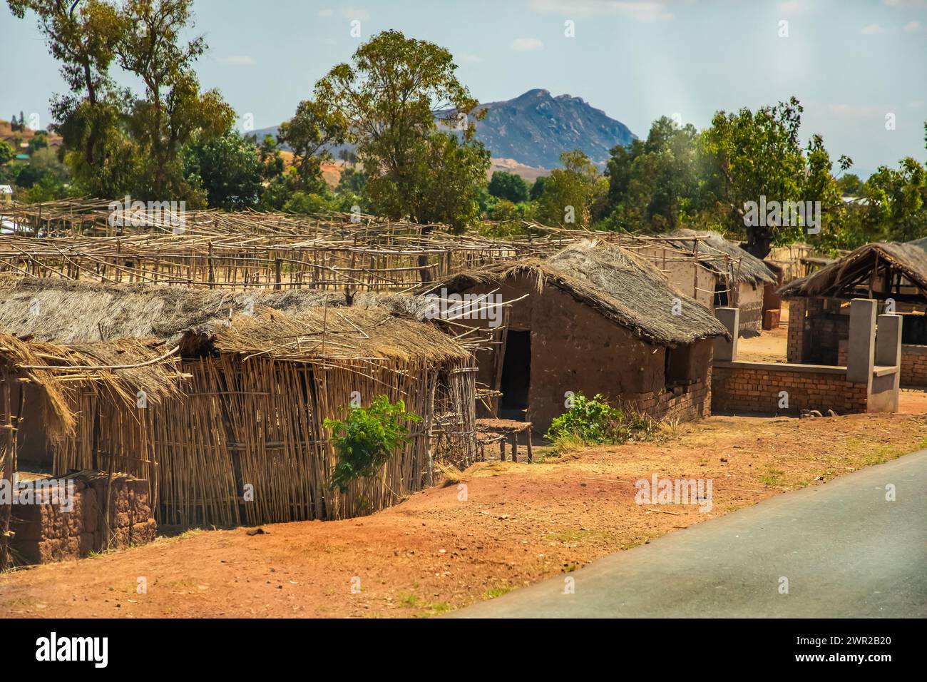 Antsirabe area, Madagascar. 20 october 2023. Madagascar roads. path ...