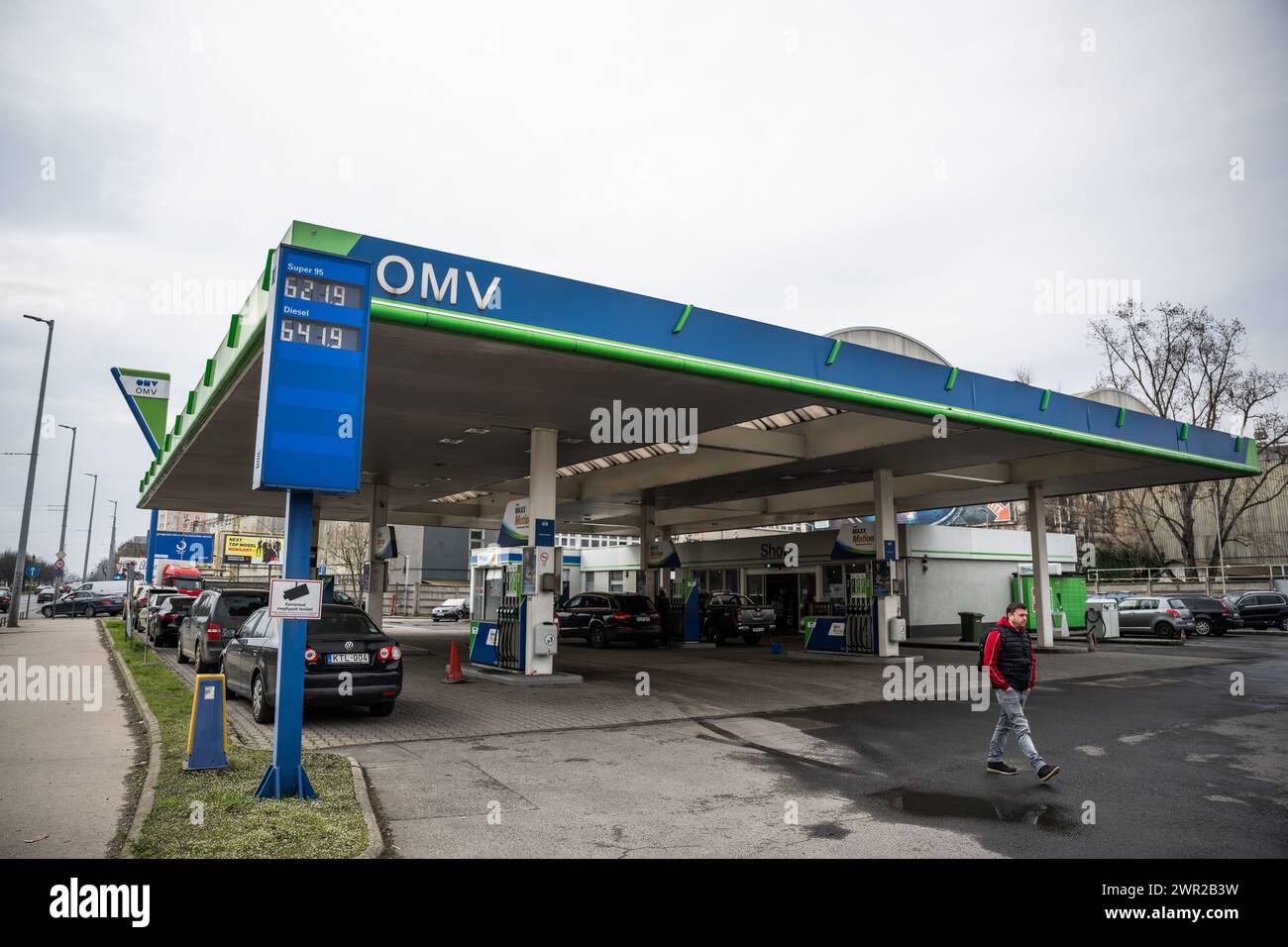 Budapest, Hungary. 10th Mar, 2024. The fuel prices can be seen on a ...