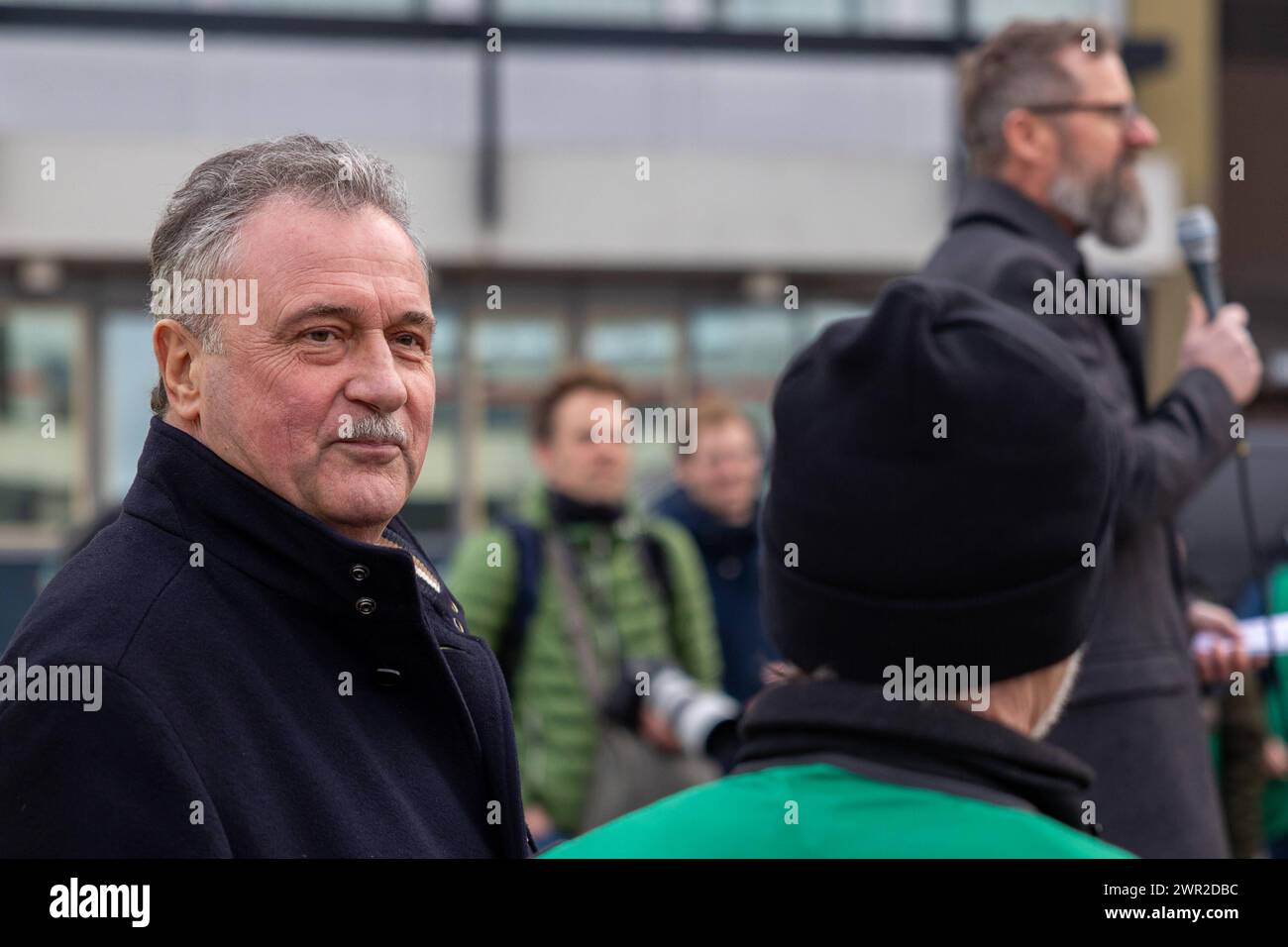 Streik der GDL bei der Deutschen Bundesbahn - Kundgebung am ...