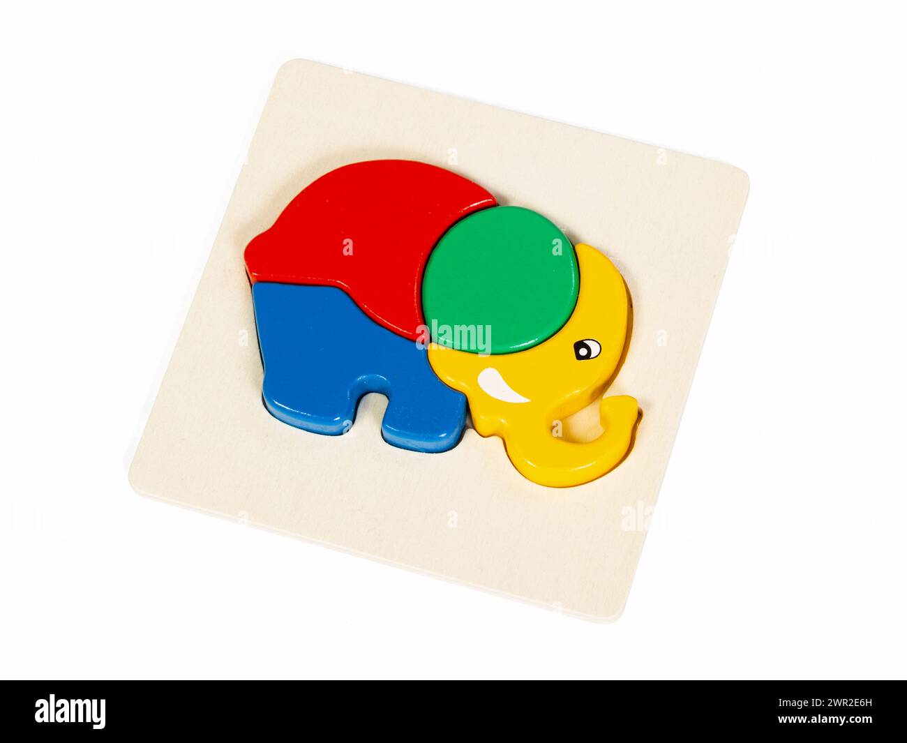 Elephant puzzle pieces for a toddler, isolated Stock Photo - Alamy