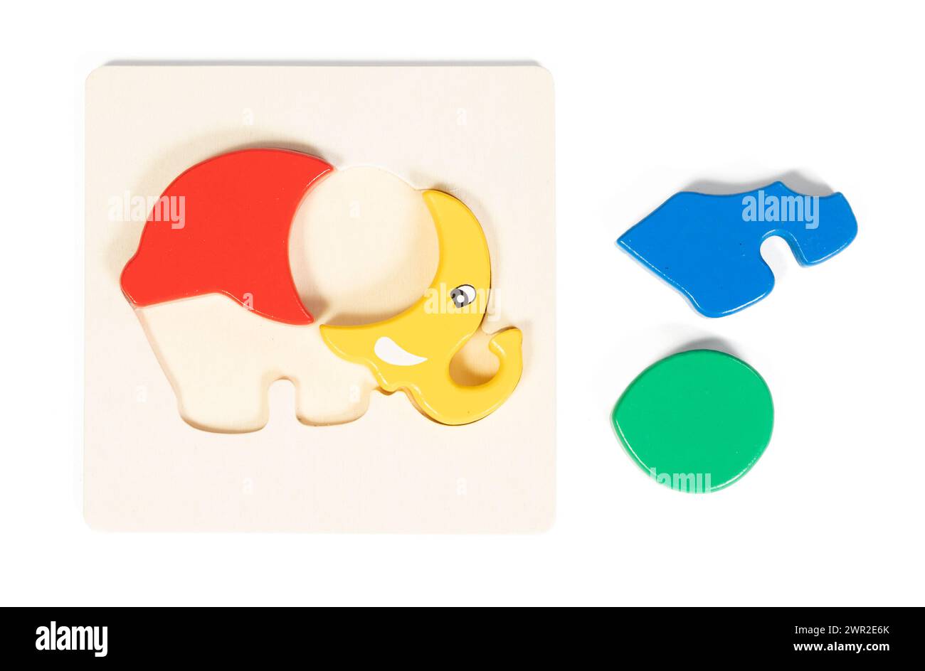 Elephant puzzle pieces for a toddler, isolated Stock Photo - Alamy