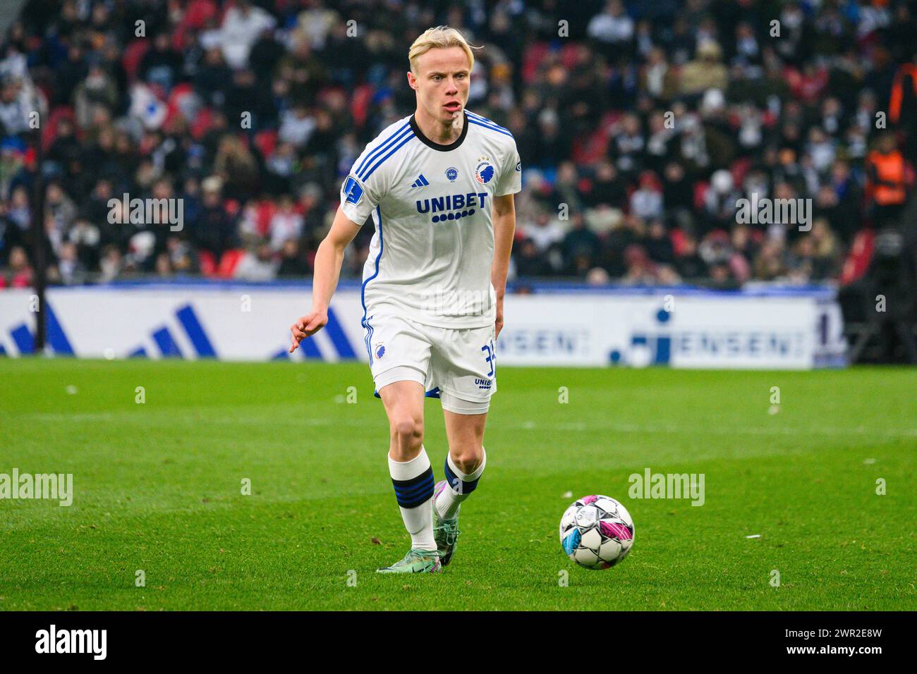 Copenhagen, Denmark. 10th Mar, 2024. Oscar Hojlund (39) of FC ...