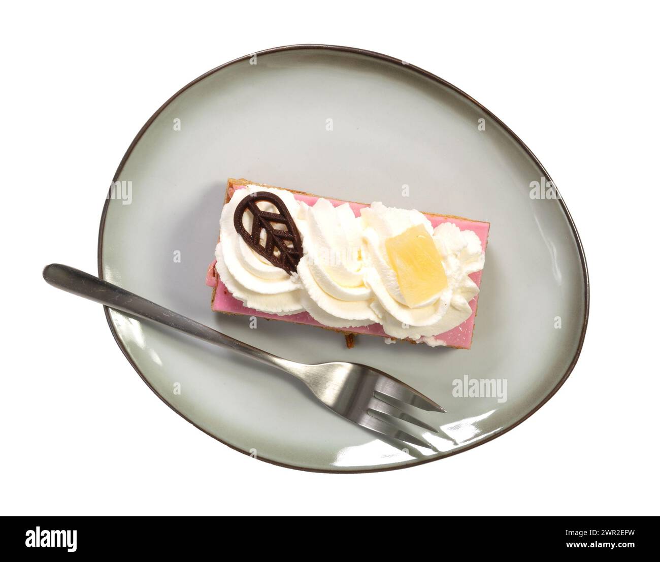 Piece of traditional dutch oranjekoek, local delicacy from Friesland ...