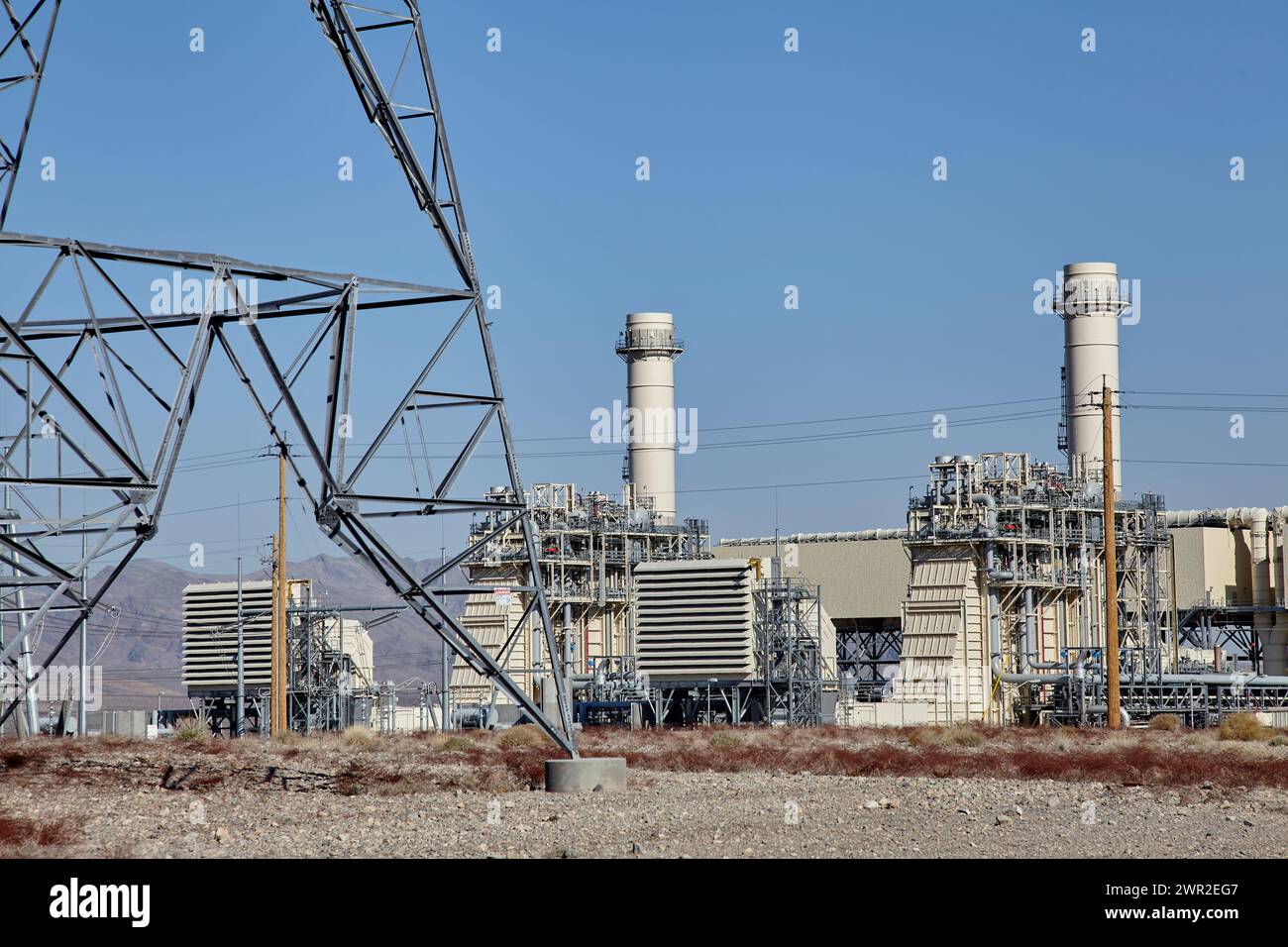 Natural Gas Turbine Power Station in Nevada USA Stock Photo - Alamy