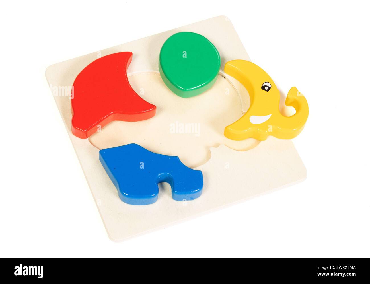 Elephant puzzle pieces for a toddler, isolated Stock Photo - Alamy