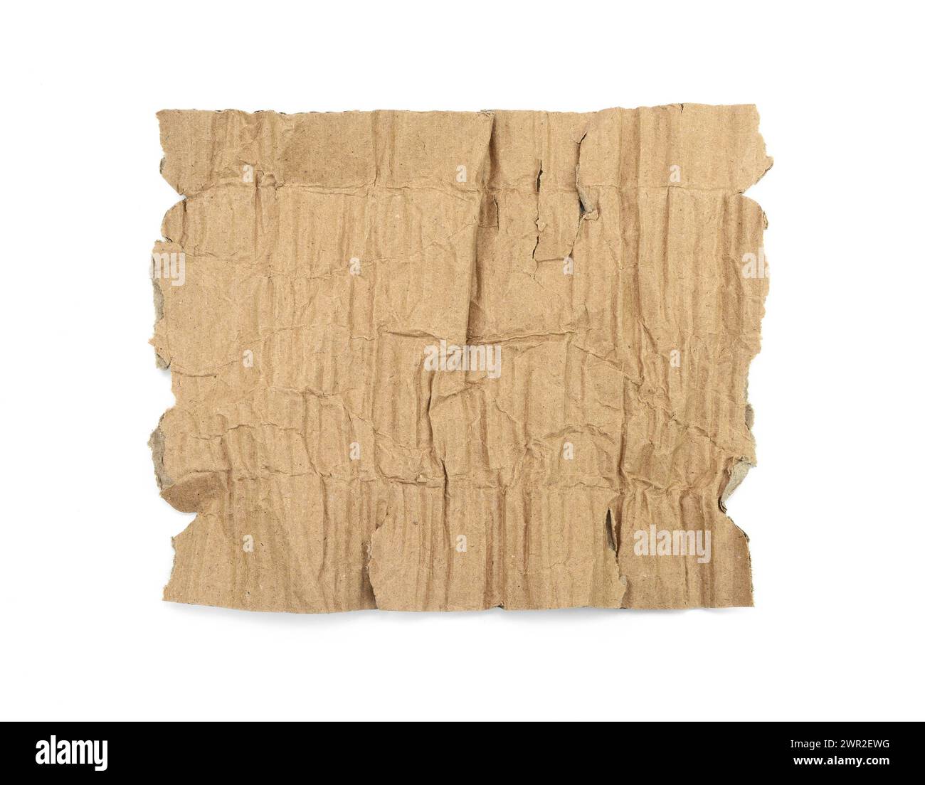 Texture of Folded Cardboard, Top View. Crumpled Cardboard surface Stock ...