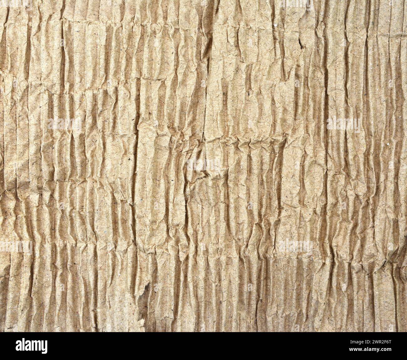 Texture of Folded Cardboard, Top View. Crumpled Cardboard surface Stock ...