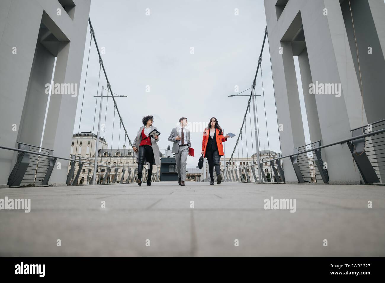 Confident business partners walking after a successful meeting Stock ...