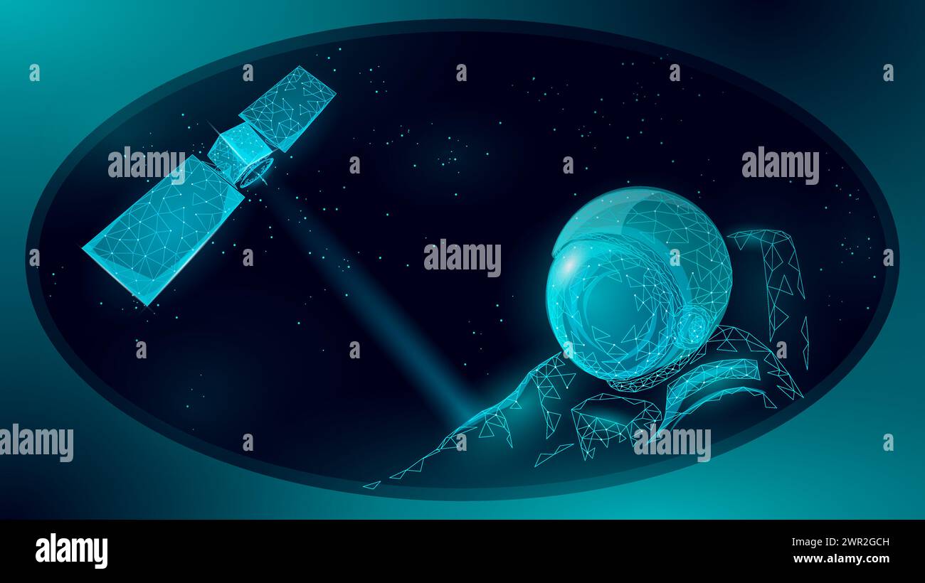 Telecommunication defense satellite in space. Orbital sputnik receiver ...