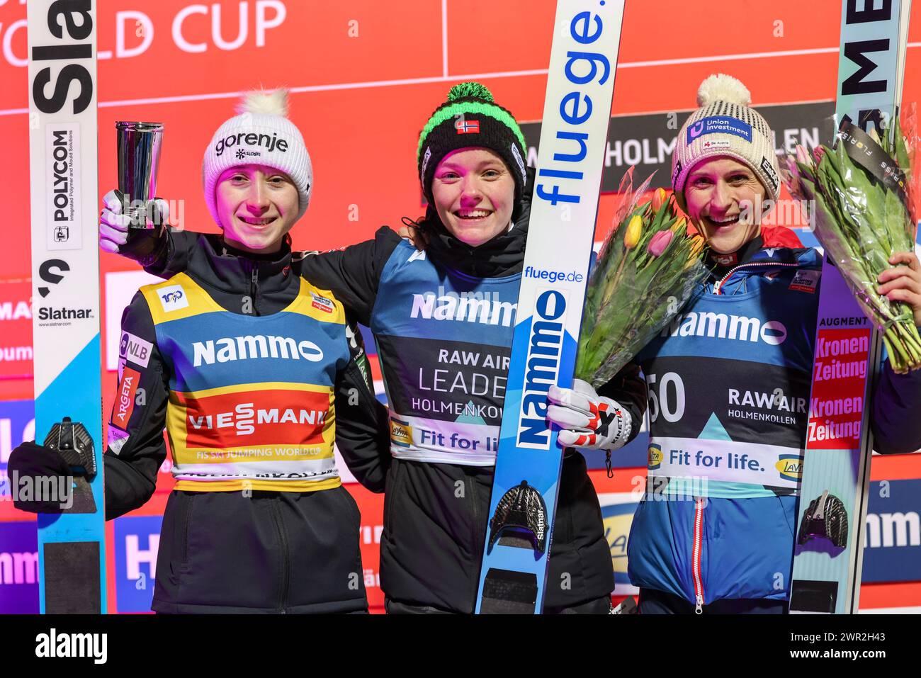 Oslo 20240310.Eirin Maria Kvandal from Norway won the World Cup jumping ...