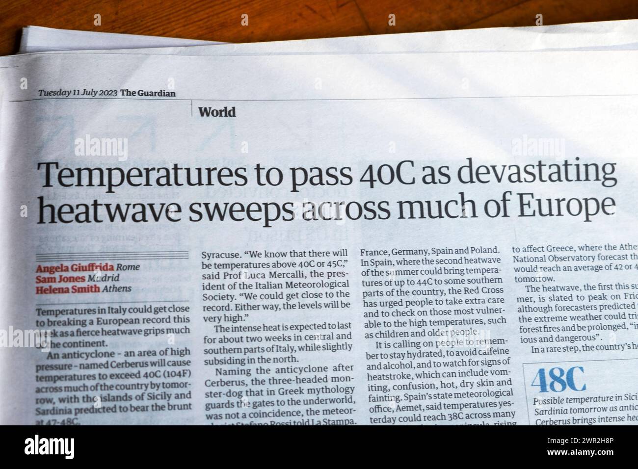 'Temperatures to pass 40C as devastating heatwave sweeps across much of ...