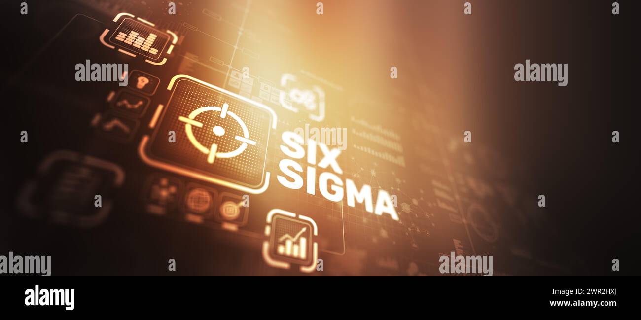 Six Sigma. Innovation technology concept. Universal background Stock Photo - Alamy