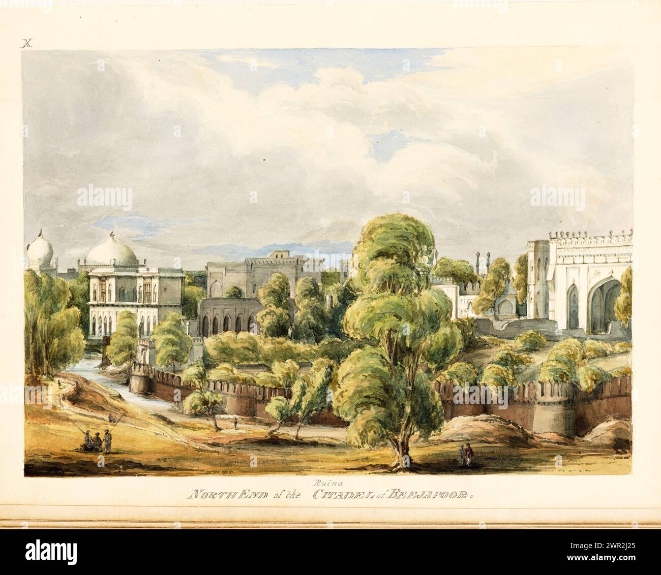 Vintage Art " Ruins, North End of the Citadel of Beejapoor " Print from ...
