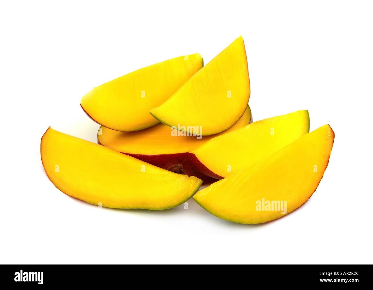 mango slice isolated on white background Stock Photo - Alamy