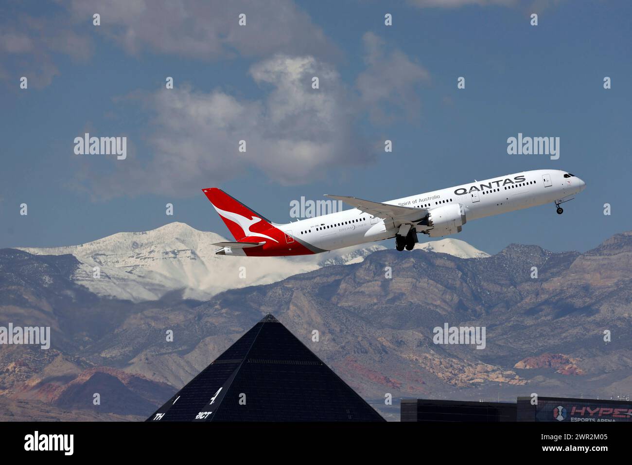 A Boeing 787-9 Dreamliner registration VH-ZNL jet, belonging to ...
