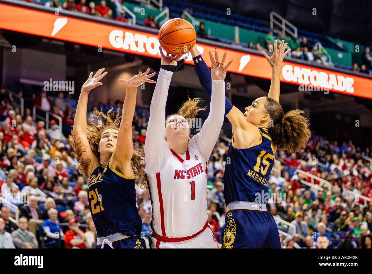 Greensboro, NC, USA. 10th Mar, 2024. NC State Wolfpack center River ...