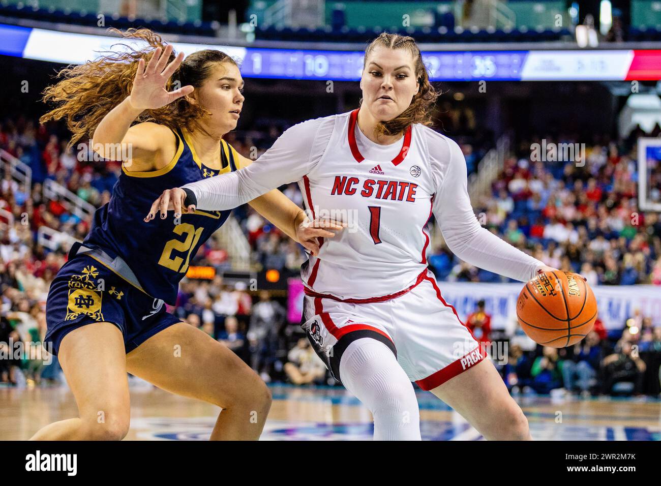 Greensboro, NC, USA. 10th Mar, 2024. NC State Wolfpack center River ...