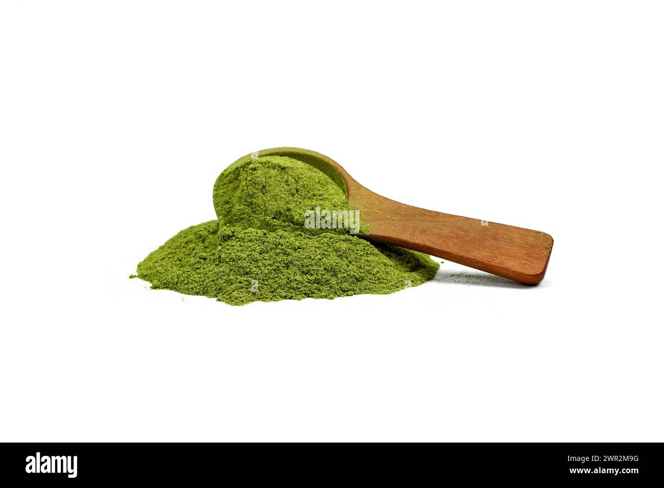 Young green barley powder (Hordeum). Young barley or wheat grass, detox ...