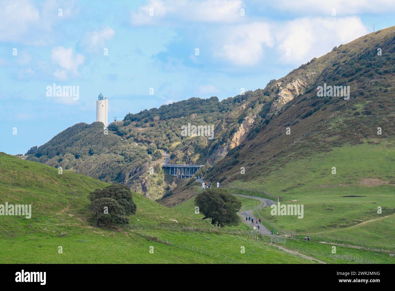 Route to the Gorliz lighthouse Stock Photo - Alamy