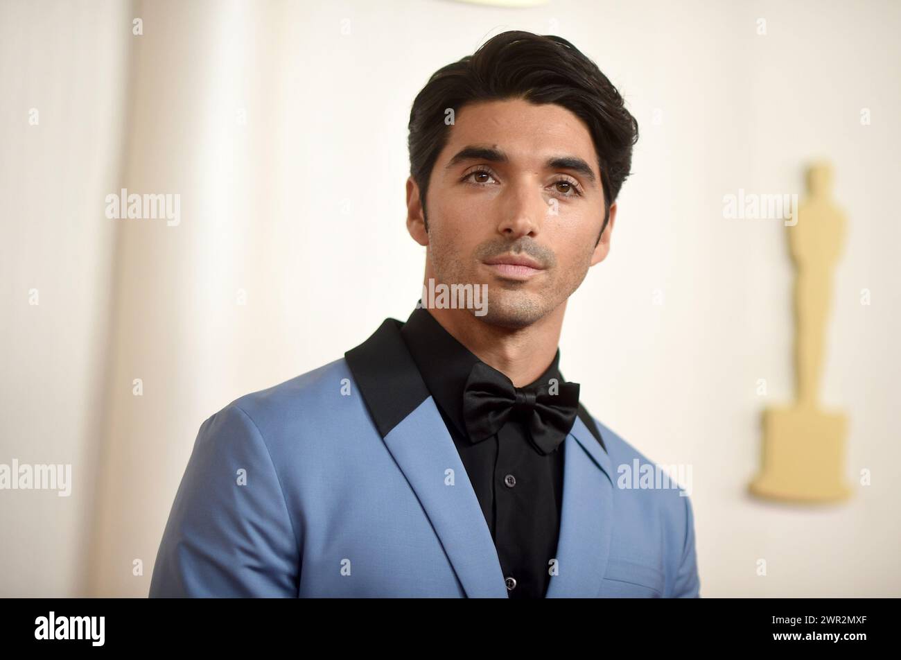 Taylor Zakhar Perez arrives at the Oscars on Sunday, March 10, 2024, at ...