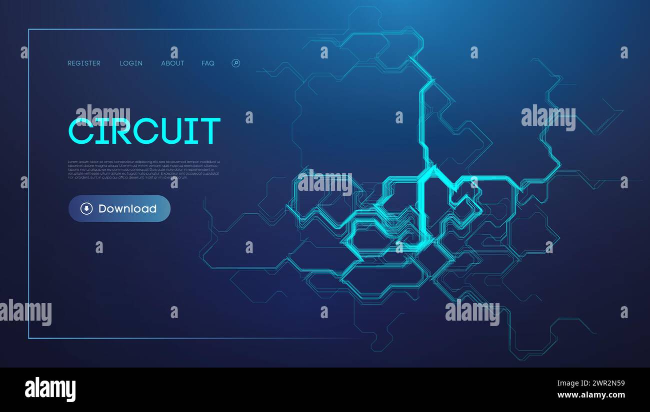 Blue circuit design for technology background Stock Vector Image & Art ...