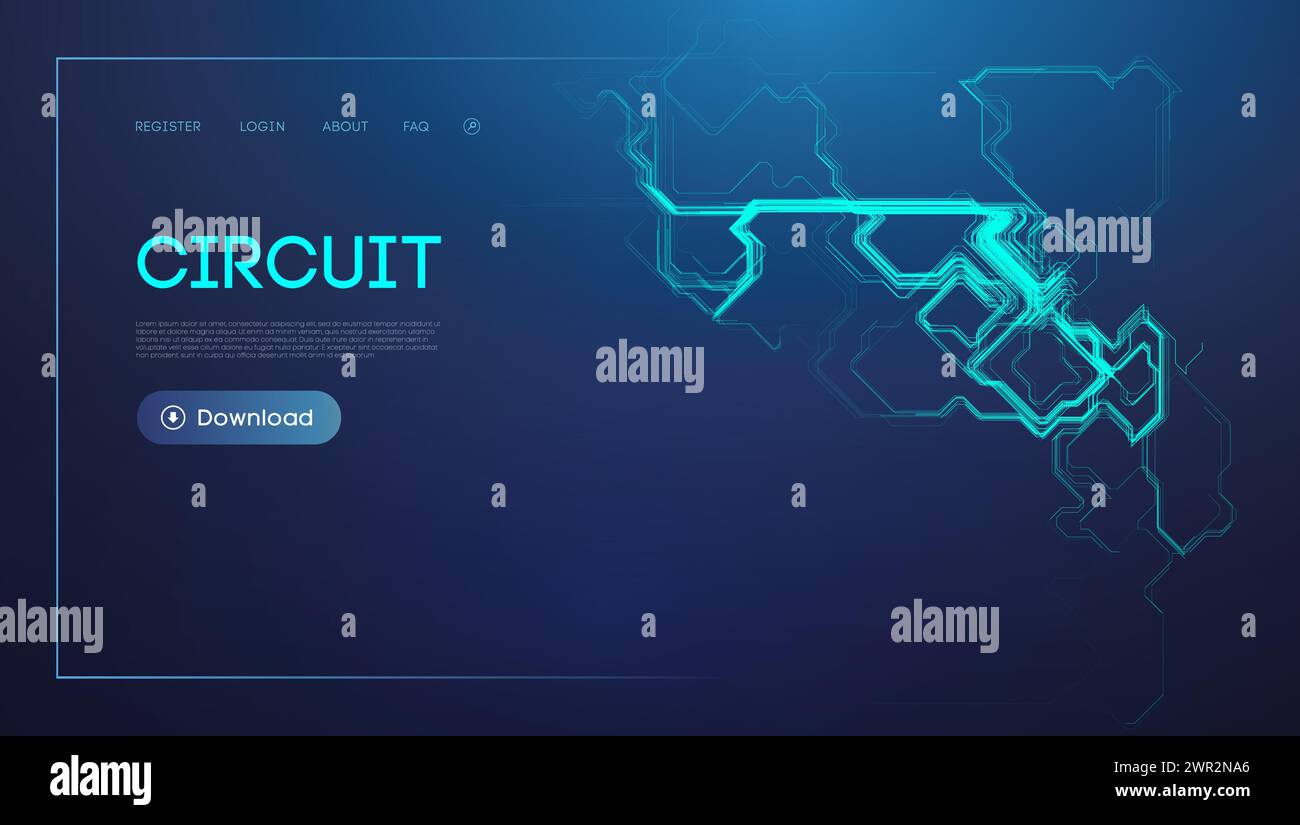 Blue circuit design for technology background Stock Vector Image & Art ...