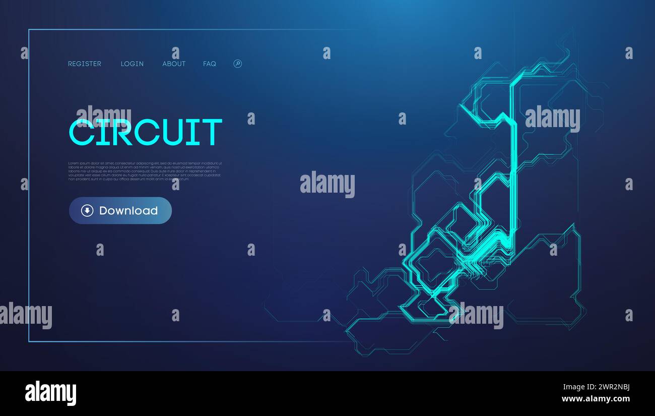Blue circuit design for technology background Stock Vector Image & Art ...
