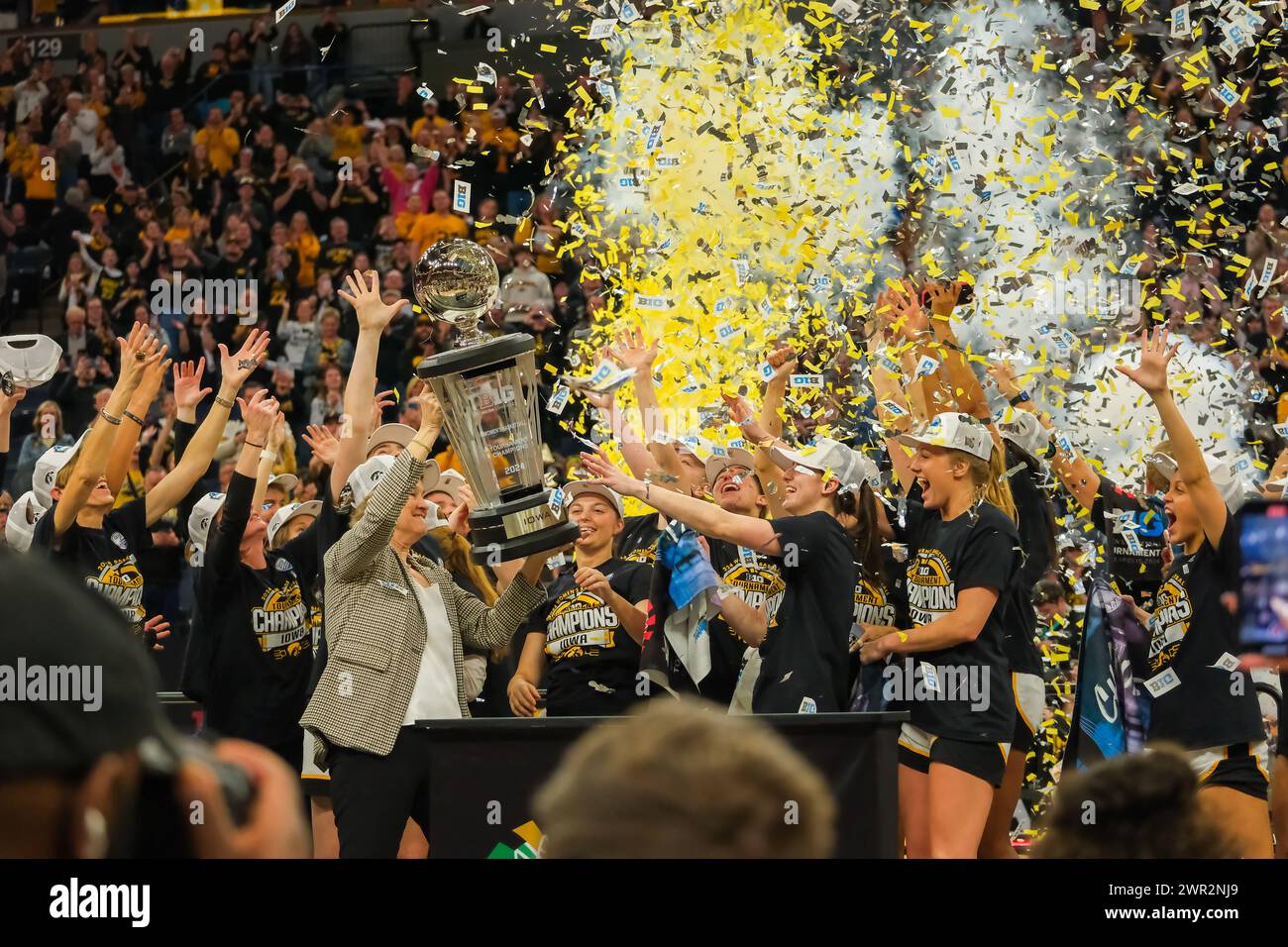 Minneapolis, Minnesota, USA. 10th Mar, 2024. Iowa Hawkeyes head coach ...