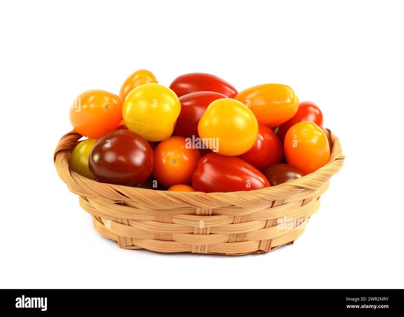 Different sorts of tomatoes isolated on white background Stock Photo ...